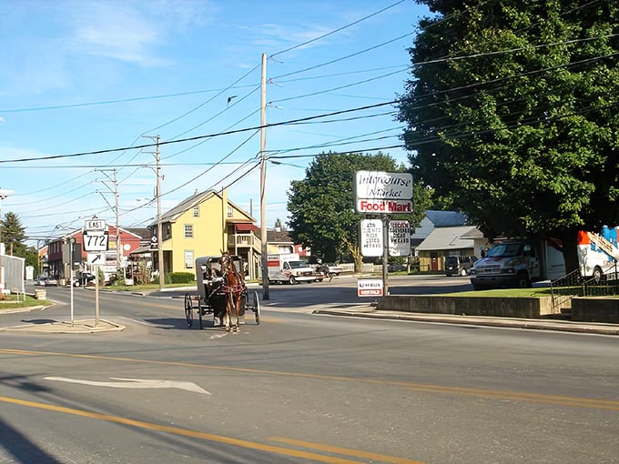 Step back in time! Intercourse, PA: where horse-drawn buggies share the road with cars, and the pace of life slows to a delicious simmer.