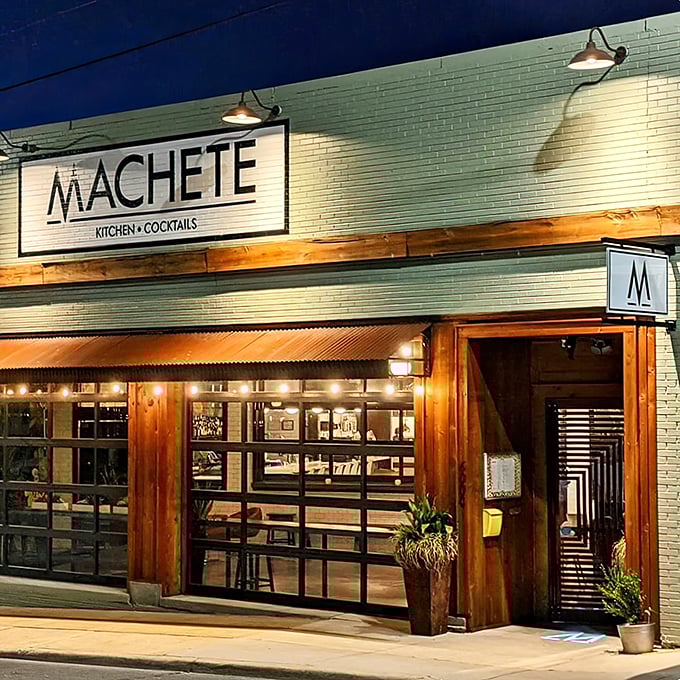 MACHETE's minimalist exterior houses culinary treasures within &ndash; like finding a speakeasy that trades passwords for perfect ponzu sauce. 