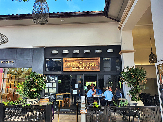 Tucked away in The Shops at Wailea, The Pint & Cork's unassuming fa&ccedil;ade hides a gastropub paradise that locals guard like a secret fishing spot.