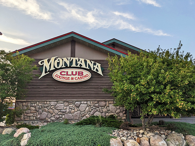 Welcome to the Montana Club, where rustic charm meets culinary adventure! This inviting exterior promises a feast for both your eyes and taste buds.