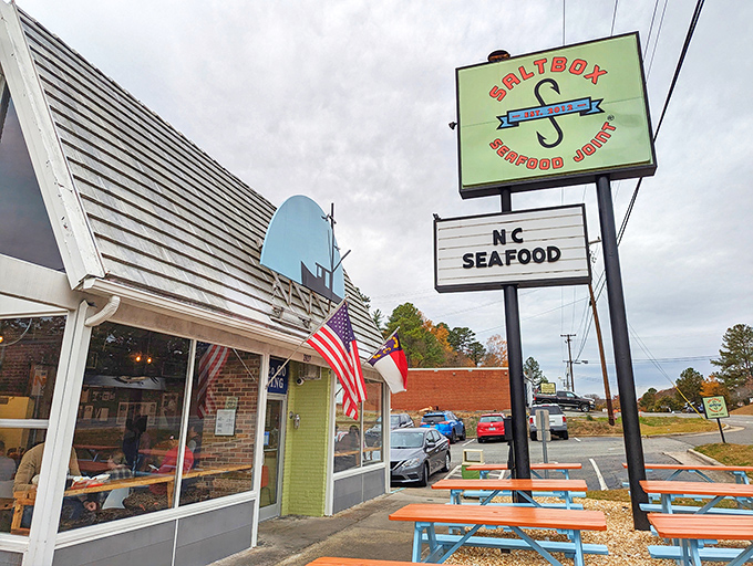 Welcome to seafood paradise! This unassuming exterior hides a treasure trove of oceanic delights that would make Poseidon himself jealous.