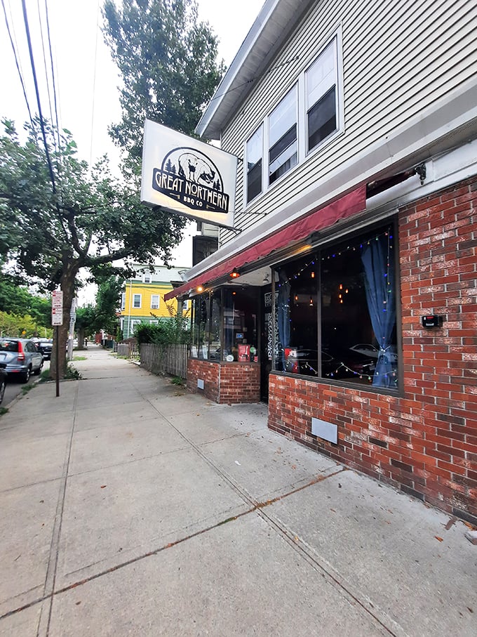Welcome to BBQ paradise! Great Northern's storefront beckons like a siren song for meat lovers, promising smoky delights within.