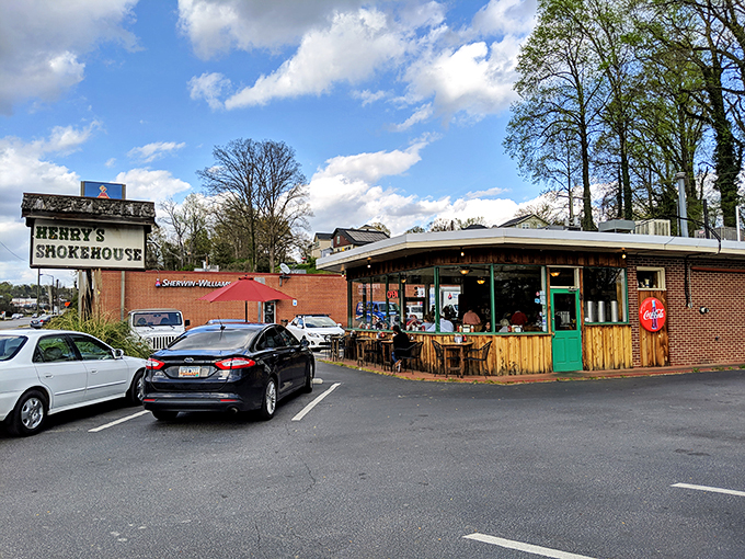 Welcome to BBQ paradise! Henry's Smokehouse may look unassuming, but trust me, this humble exterior hides a world of smoky delights waiting to be discovered.