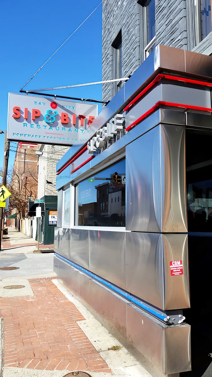 Step into a time machine disguised as a diner! Sip & Bite's retro exterior promises a journey back to when comfort food reigned supreme and conversations flowed like coffee.