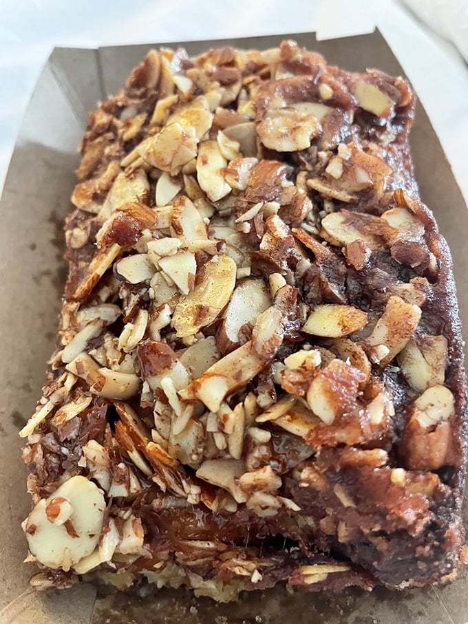 Almond joy! This nutty number is dressed to impress, proving that sometimes more is more when it comes to toppings.