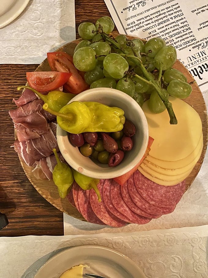 A charcuterie board that's basically a work of art. It's so pretty, you almost don't want to eat it. Almost.