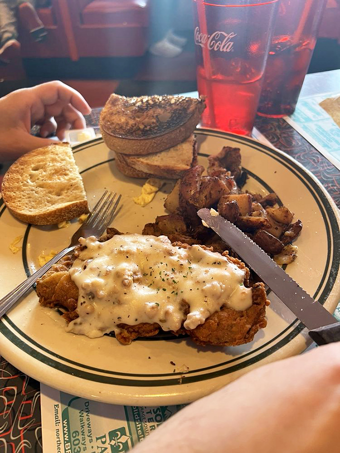 Country fried steak for breakfast? It's like your taste buds won the lottery before you've had your coffee.