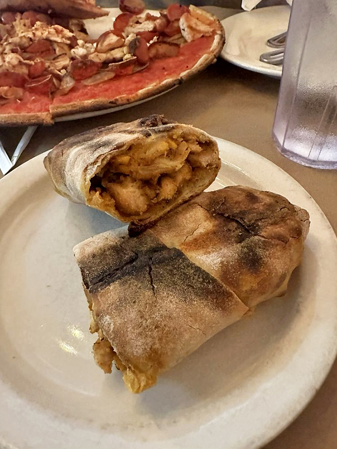 Buffalo chicken, but make it portable! This roll is the perfect handheld happiness for pizza lovers on the go.