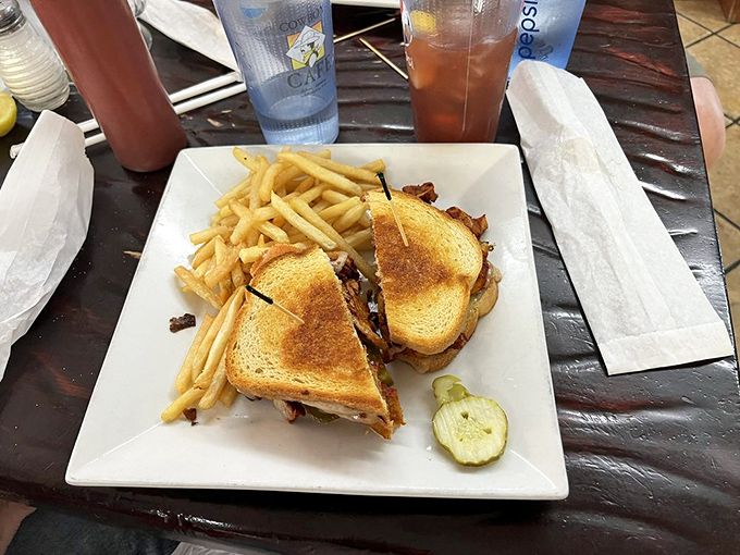 Carnitas melt: where comfort food meets vacation vibes. It's like a bear hug for your taste buds, with a side of crispy, golden happiness.