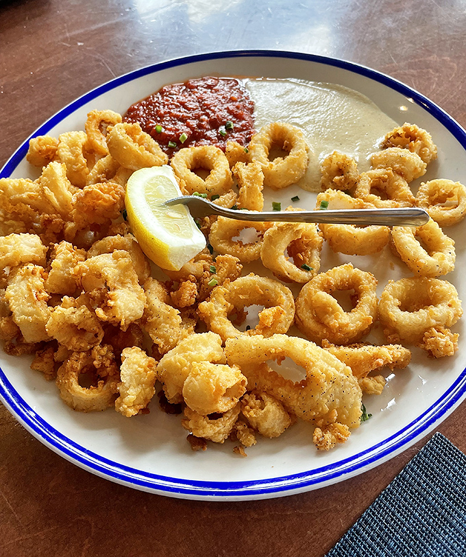 Calamari so crispy, it could give your favorite potato chips a run for their money. Dip, crunch, repeat &ndash; it's a rhythm you'll want to keep.