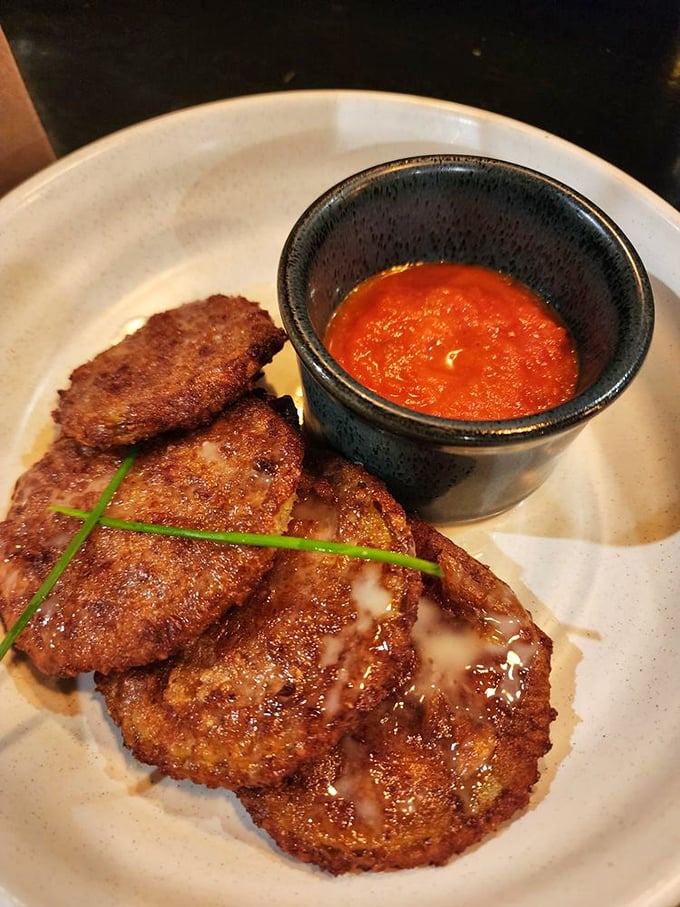 Crispy, golden, and utterly irresistible. These fried green tomatoes are the South's answer to onion rings, and they're staging a delicious rebellion on your plate.