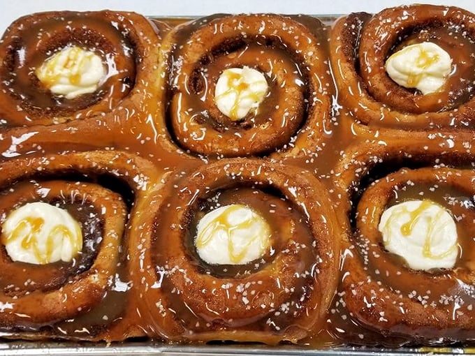 Frosting-filled cinnamon rolls: For when regular frosting just isn't enough. It's like the pastry equivalent of finding an extra fry at the bottom of the bag.