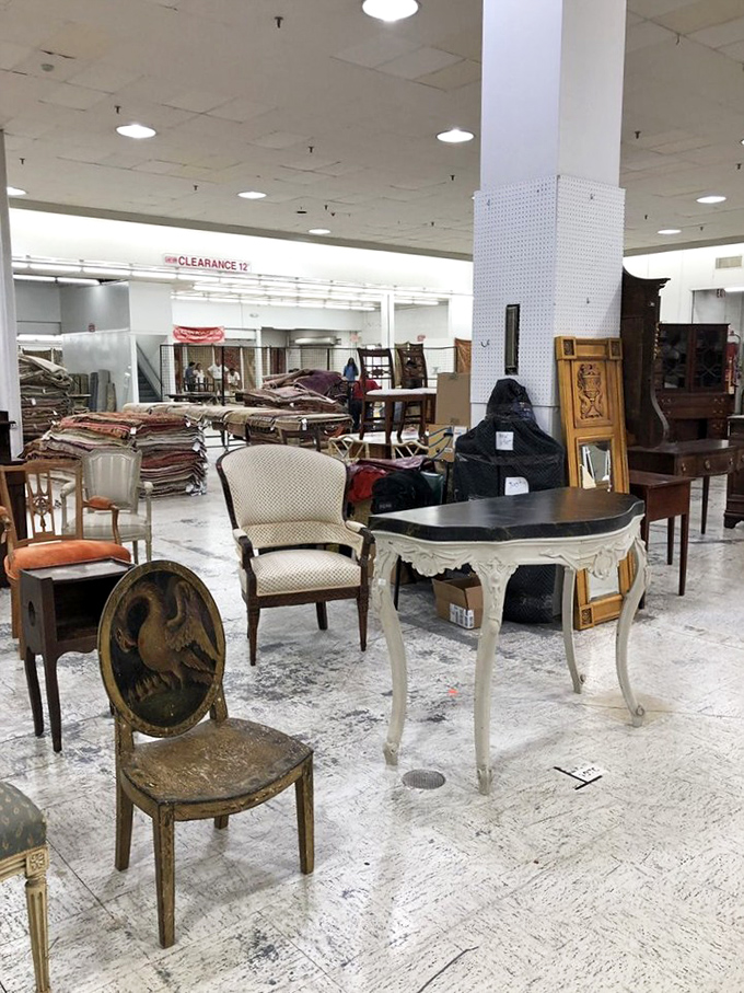 Clearance doesn't mean clear out! It's a treasure hunt where X marks the bargain spot.