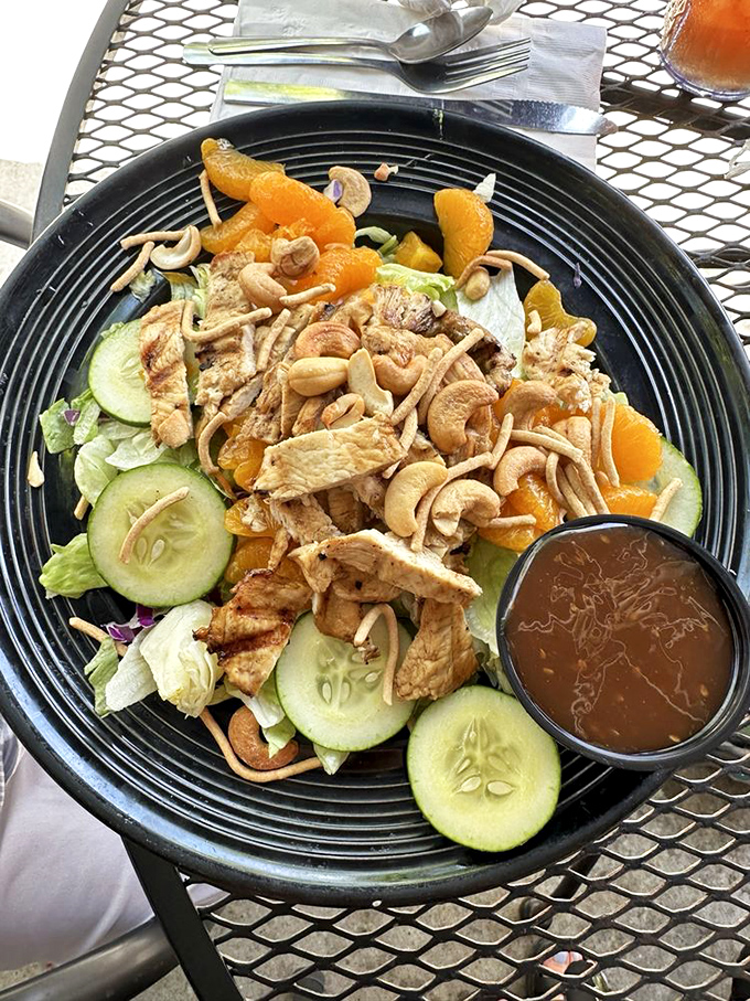 East meets West in this Oriental Chicken Salad. It's like a vacation for your taste buds, no passport required.