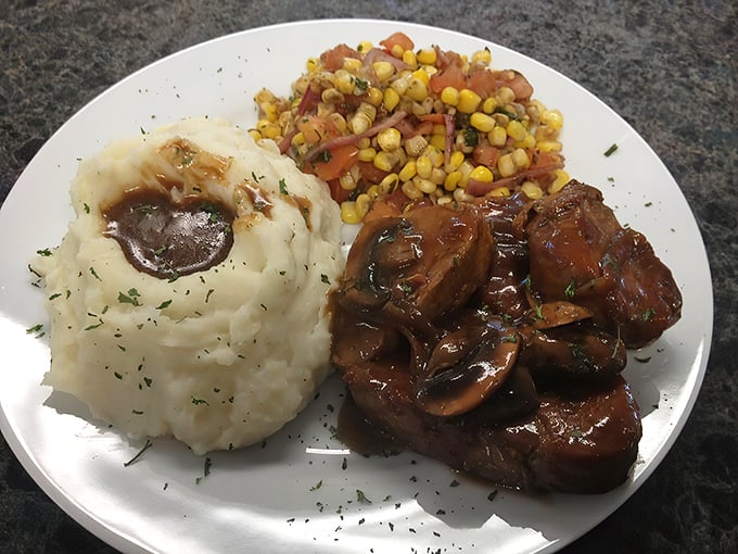 Who knew pork tenderloin could look this fancy? Lettie's plate is a symphony of flavors that'll have your taste buds doing a happy dance.