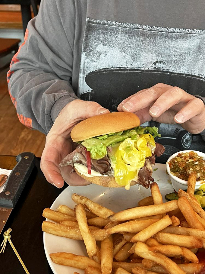 Bun appetit! This gluten-free beauty proves that great taste knows no bounds, with a side of crispy fries for good measure.