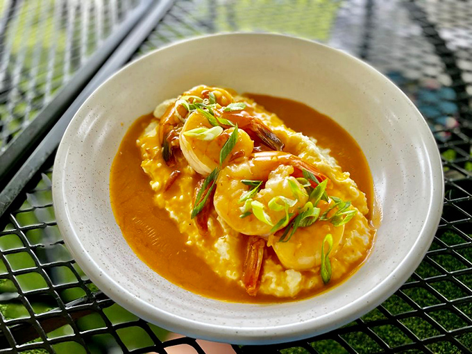 Southern comfort meets New England charm! These shrimp and grits are like a warm hug for your taste buds.