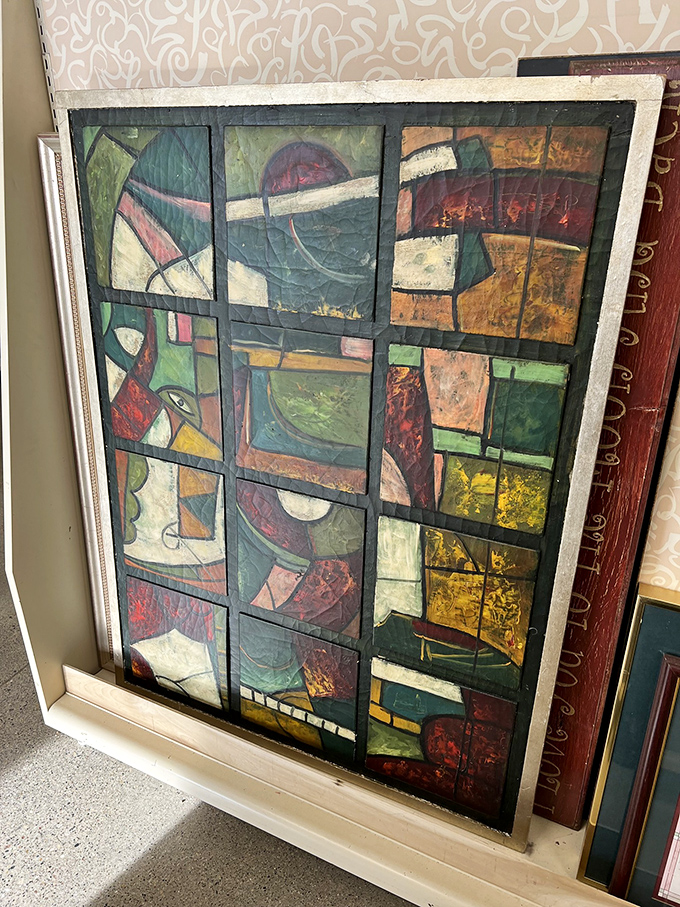 Stained glass or time portal? This colorful masterpiece could brighten up any room or transport you to another dimension.