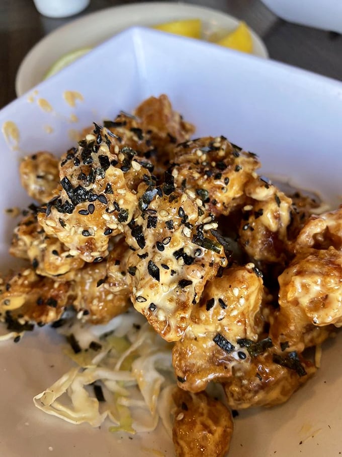 These tempura fish bites are like little nuggets of ocean gold. Crispy, tender, and utterly irresistible!