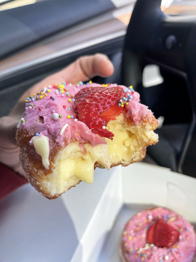 The Strawberry Champagne: Because sometimes your donut needs to party too. Breakfast of champions, indeed!