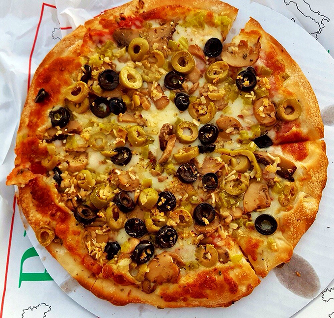 The Woody Allen: a neurotic mix of flavors that somehow works perfectly. It's like 'Annie Hall' in pizza form.