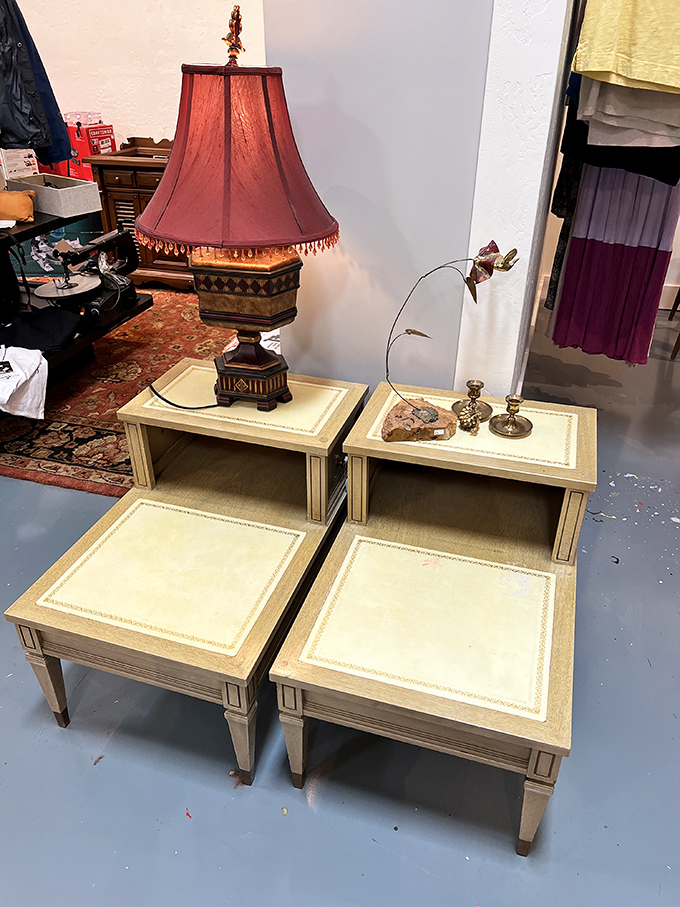 Talk about a bright idea! This vintage lamp isn't just illuminating; it's a conversation starter that'll have your guests saying, "Where did you find that?"