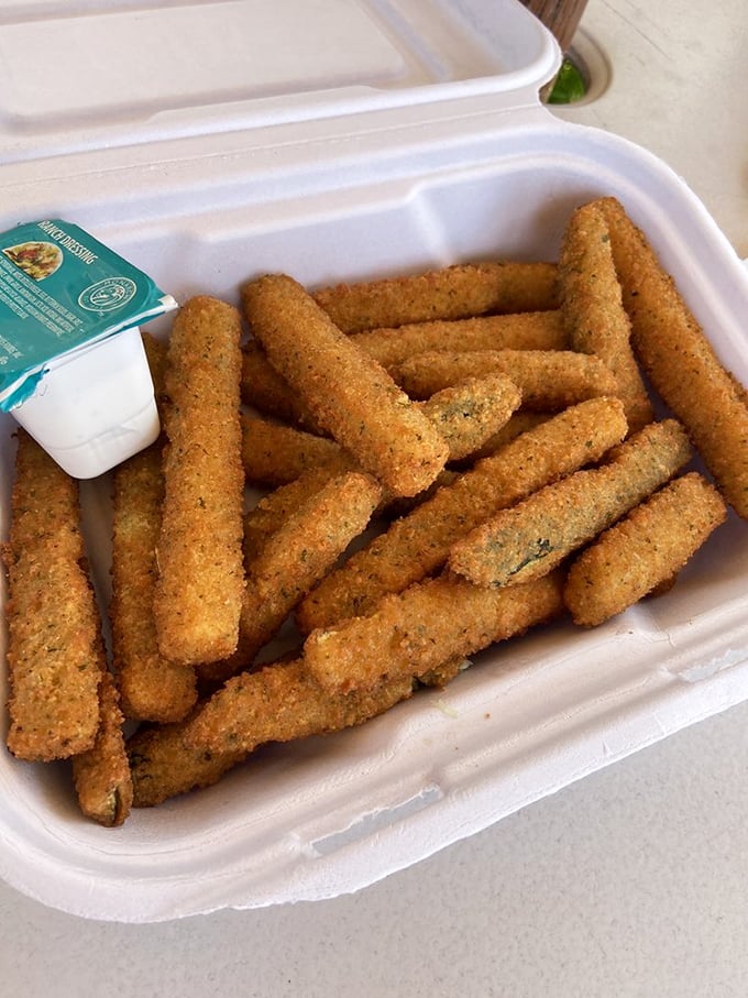 Zucchini fries: the veggie disguised as comfort food. It's like sneaking healthiness into a deep-fried party - and getting away with it!