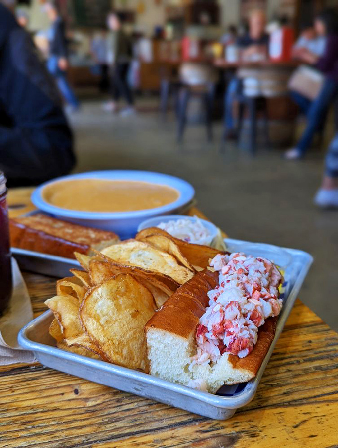 The lobster roll that launched a thousand ships! Or at least a thousand satisfied sighs. It's a buttery, seafood-packed work of art.