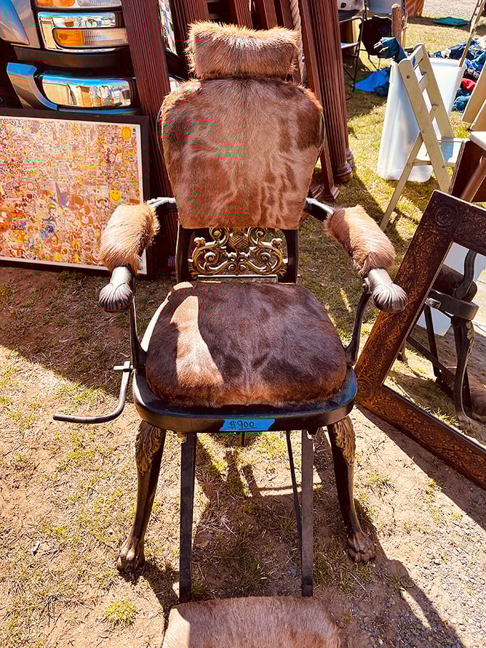 Take a seat in the lap of luxury! This fur-covered throne might just make you feel like the long-lost cousin of Daenerys Targaryen.