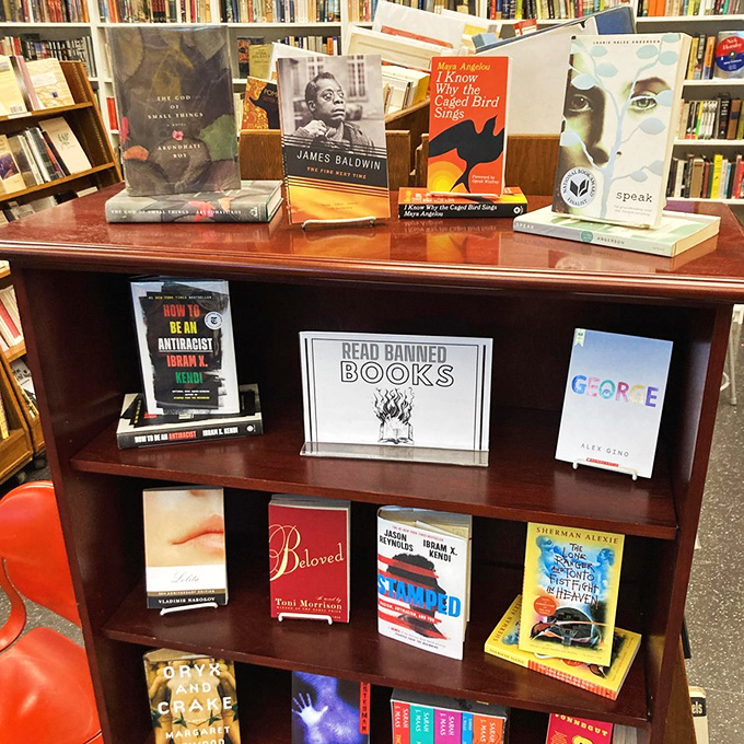 Banned books: where "forbidden" becomes "must-read." These shelves are basically a literary rebel's dream come true.