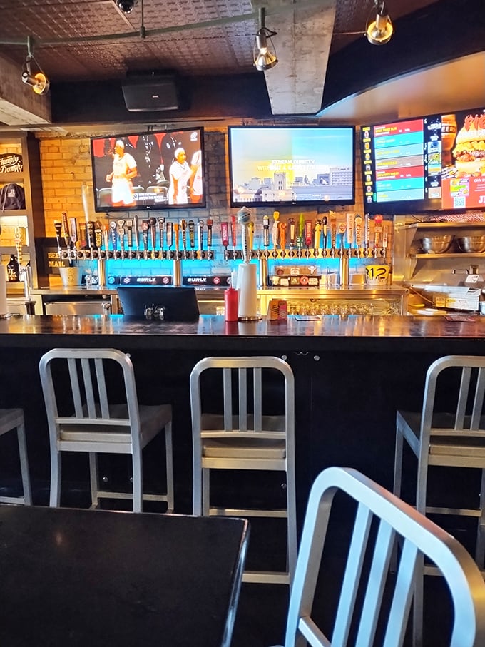 Taps as far as the eye can see! JL Beers' bar is like Willy Wonka's factory for grown-ups who prefer hops to chocolate.