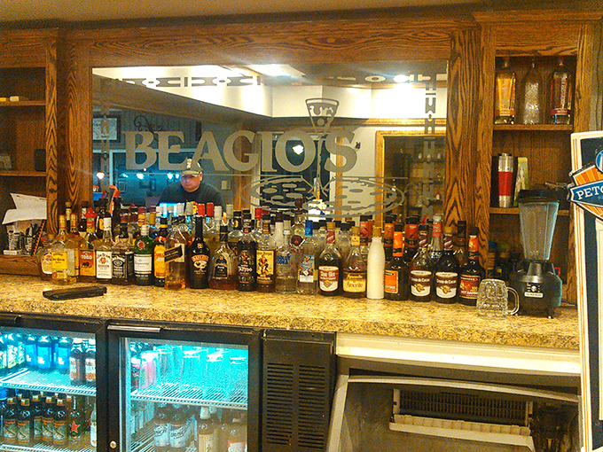 Liquid courage corner! Beagio's bar is stocked better than your uncle's garage &ndash; and infinitely more fun to explore.