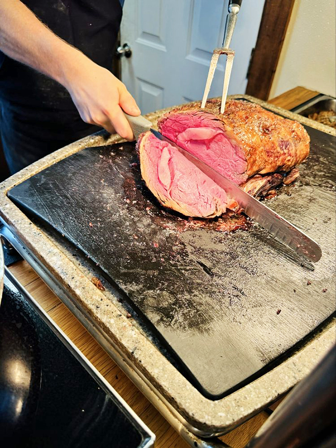 This Black Angus Prime Rib isn't just a meal, it's a meaty masterpiece. Vegetarians, avert your eyes!