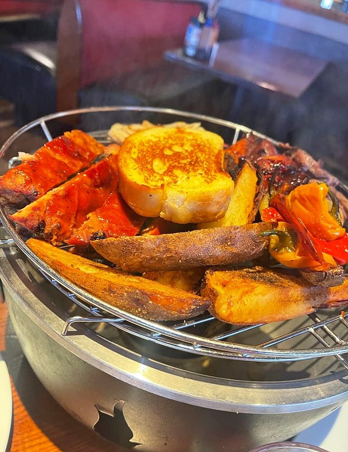 It's not just a grill; it's a flavor infusion machine! This Bonfire setup is where veggies go to get their smoky makeover.