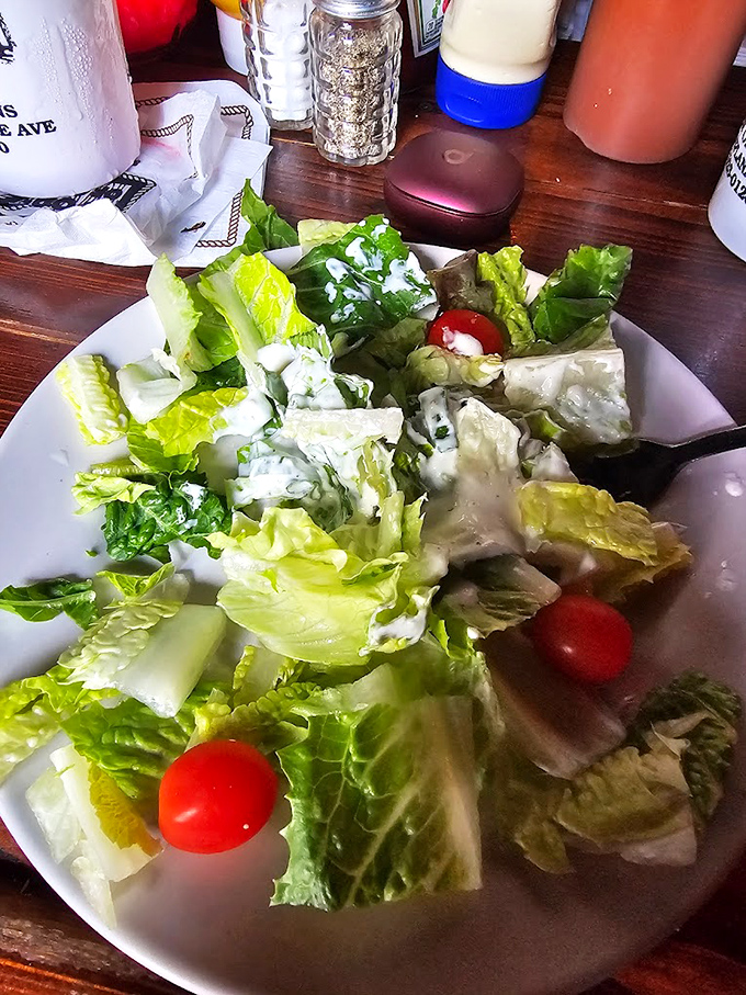 A salad that Caesar himself would approve. Crisp, cool, and ready to play wingman to your burger indulgence.