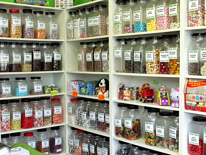 Willy Wonka, eat your heart out! This candy corner is a kaleidoscope of colors and flavors. Sweet tooth satisfaction guaranteed.