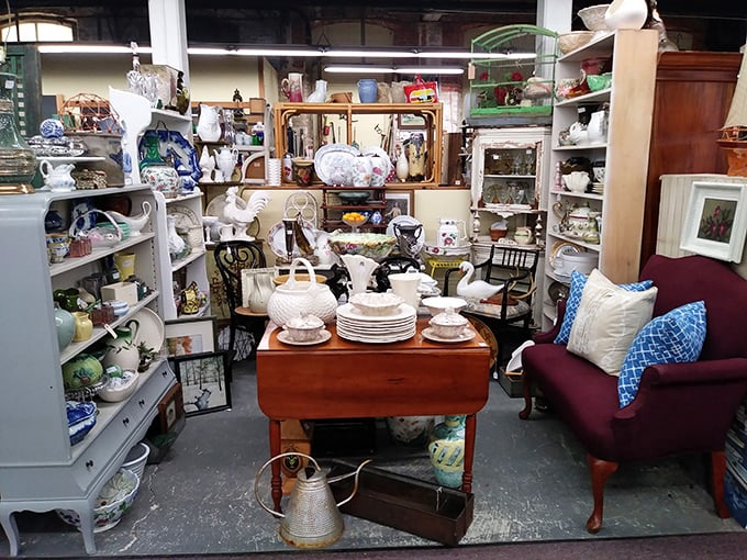 It's a ceramic celebration! Plates, figurines, and vases galore, all vying for a spot in your china cabinet. Warning: May cause sudden urges to host fancy tea parties.