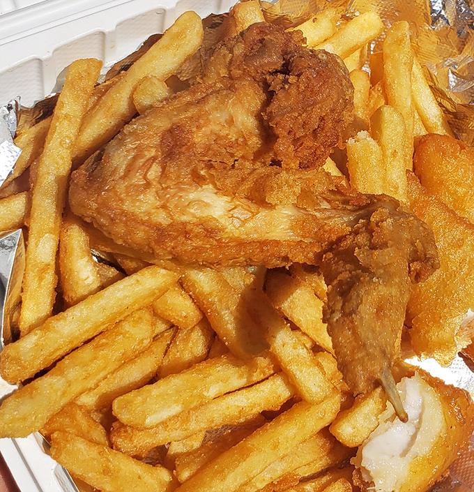 Fries and chicken wings: the dynamic duo of comfort food. Golden, crispy, and unapologetically straightforward in their mission to delight.