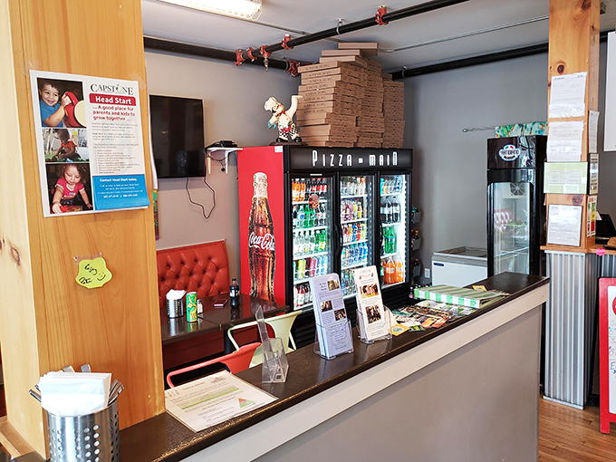 Where pizza dreams come true. This counter's seen more happy faces than a yearbook photographer on picture day.