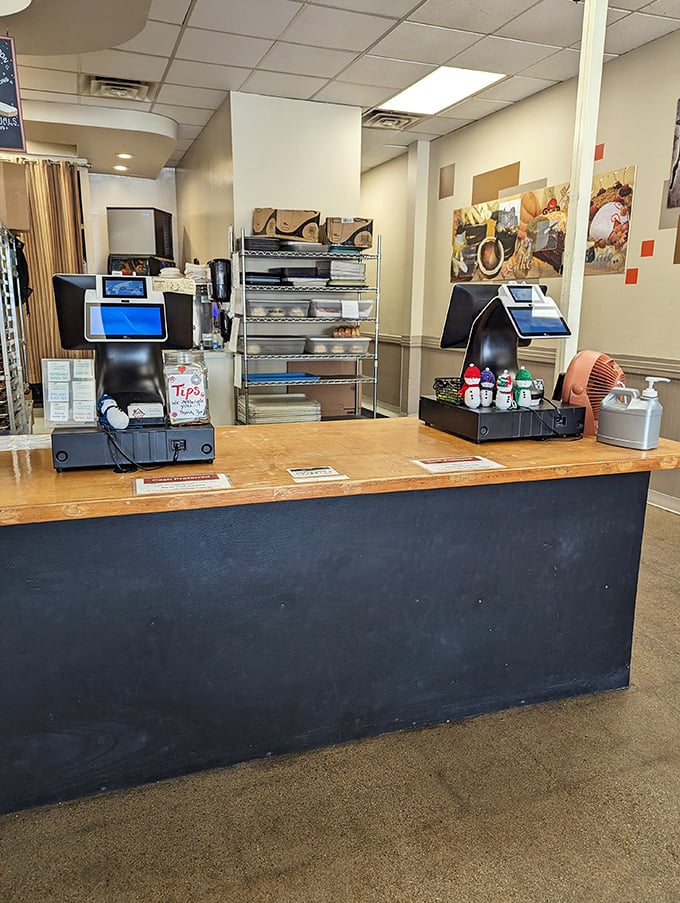 Command central for carb enthusiasts. This counter is where donut wishes are granted and diets go to die.