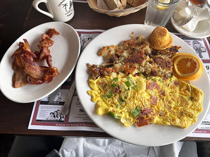 Egg-stravaganza on a plate! This Denver omelet is a Rocky Mountain high of flavors that'll make your taste buds yodel with joy.
