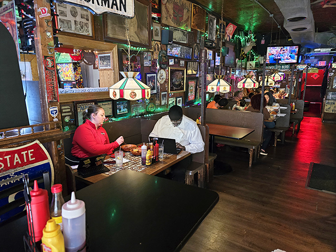 Here's where the magic happens: diners tackling Thurman's creations with gusto. It's like watching an Olympic sport, but tastier.