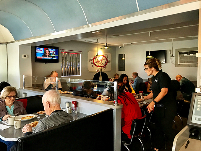 Where everybody knows your name... or at least your usual order. This cozy counter scene is like "Cheers" with more bacon and less beer.