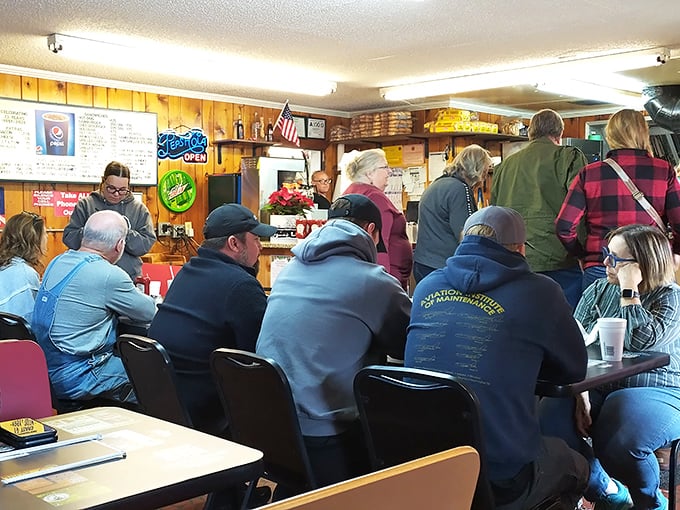 Where strangers become friends over coffee and eggs. It's the "Cheers" of breakfast spots!