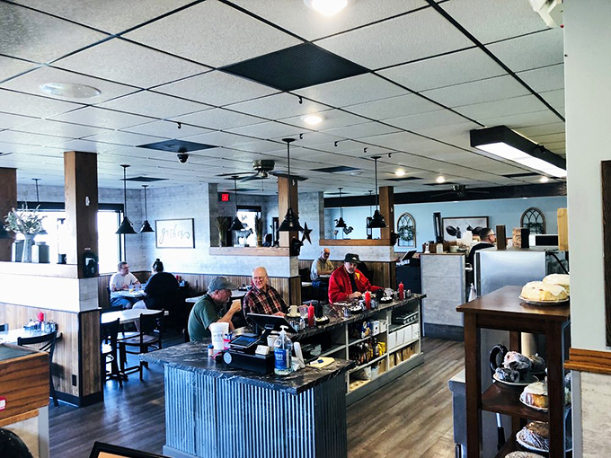 The breakfast club in session. These diners know the secret to starting the day right – good food, better company, and a side of friendly banter.