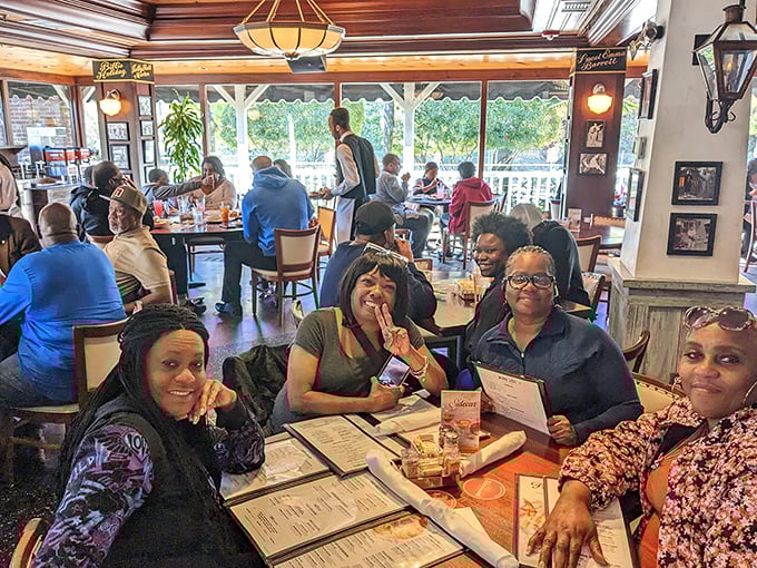 Ladies who lunch, Pappadeaux style! These diners are living their best lives, proving that good food and great company are the secret ingredients to happiness.