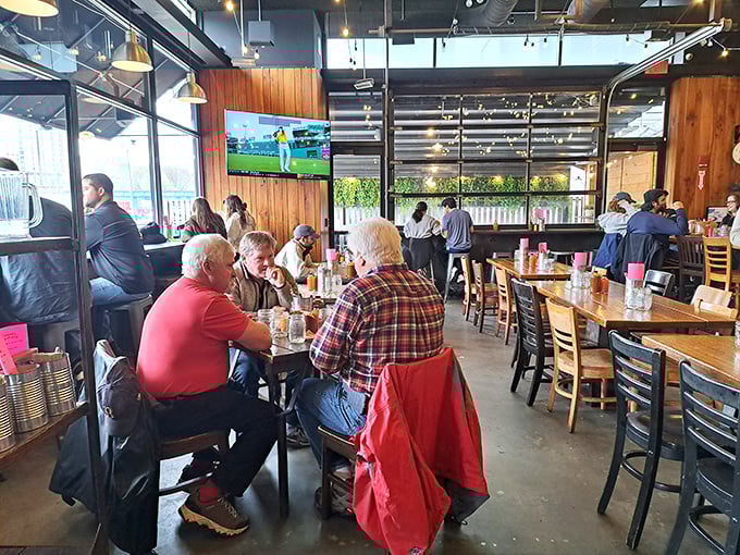 Proof that barbecue brings people together &ndash; strangers at adjacent tables united by the universal language of "I can't believe how good this is."