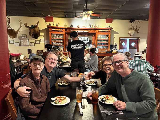 Happy faces and full plates &ndash; the universal language of a great steakhouse. Can you smell the satisfaction?