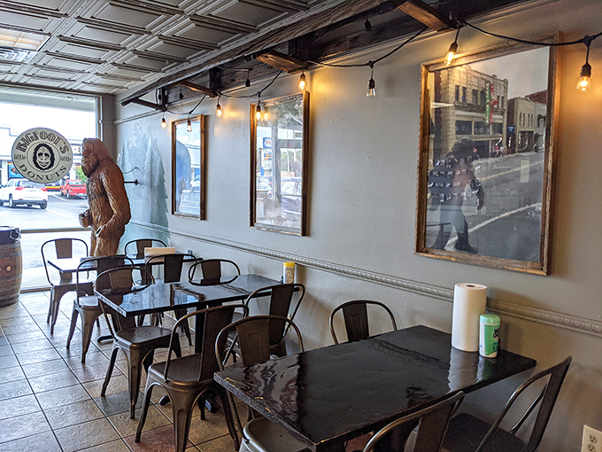 Cozy up in this charming dining area. It's like your cool friend's living room, but with better snacks and no remote fights.