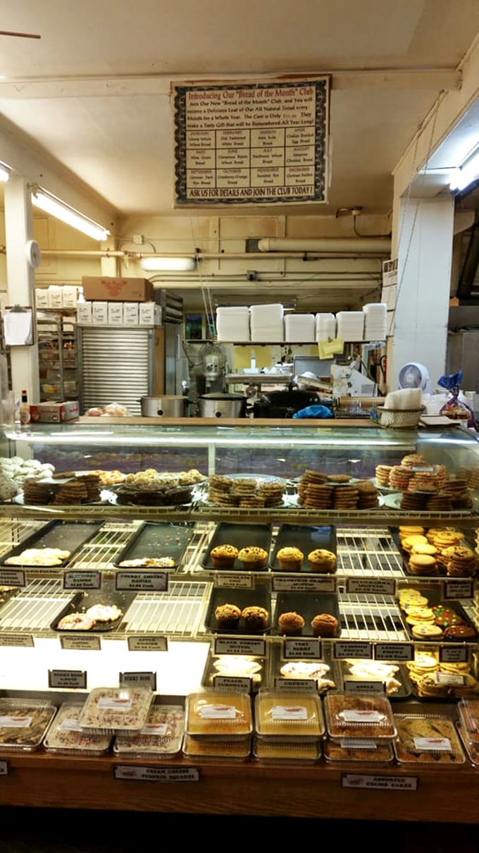Sweet temptation central! This display case is like a museum of deliciousness, each treat more enticing than the last.